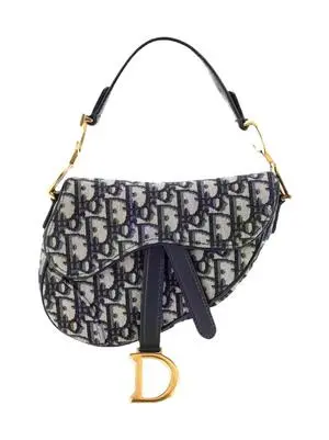 Dior Saddle Handbag Oblique Canvas Mini Shoulder Bag - Blue