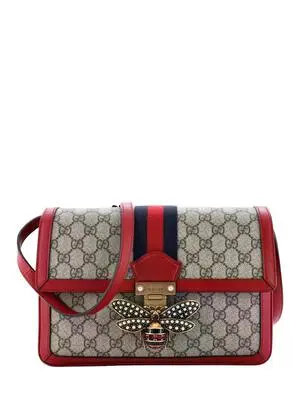 Gucci Queen Margaret Gg Coated Canvas Medium Crossbody Bag - Brown