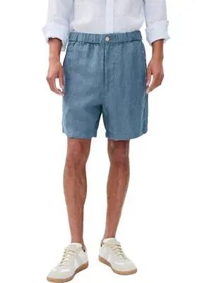 Madewell Linen Pull-on Shorts - Light Chambray