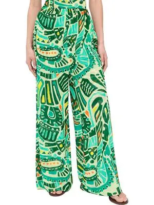 Eywasouls Malibu Seby Tropical Print Pants Jungle Rhythm