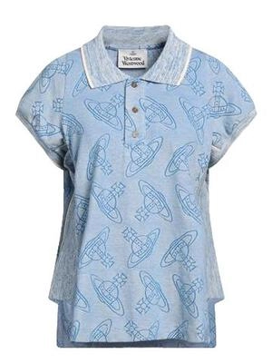 VIVIENNE WESTWOOD VIVIENNE WESTWOOD Cotton Piqué Polo Shirt Azure