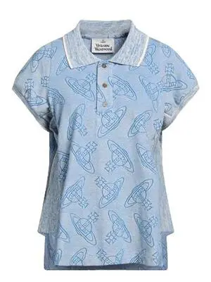 VIVIENNE WESTWOOD Cotton Piqué Polo Shirt - Blue