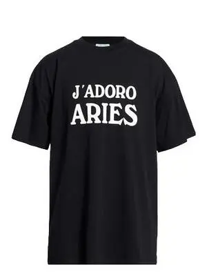 Aries T-shirt Size Cotton - Black