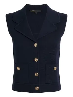 Maje Sleeveless Waistcoat - Blue