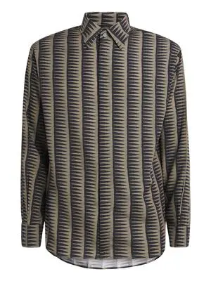 Emporio Armani Printed Long-sleeve Shirt - Blue