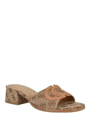 Guess Block Heel Sandal - Medium Brown 211