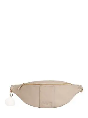 POM POM LONDON Leather Belt Bag Stone