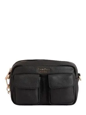 POM POM LONDON Chiswick Crossbody Bag Black