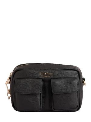 POM POM LONDON Chiswick Crossbody Bag Black