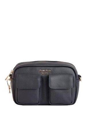 POM POM LONDON Chiswick Crossbody Bag Navy