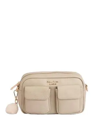 POM POM LONDON Chiswick Crossbody Bag Stone