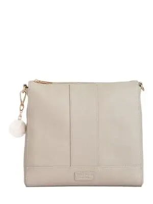 POM POM LONDON Westminster Crossbody Bag Stone