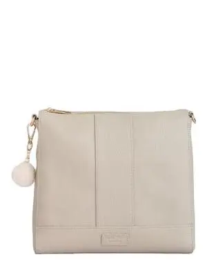 POM POM LONDON Westminster Crossbody Bag Stone