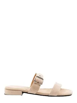 ANDREA GOMEZ Frida Suede Sandals Beige