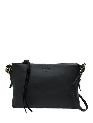AIMEE Gramercy Leather Crossbody Bag - Black