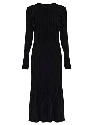 AMI Long-Sleeved Midi Dress