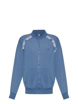Moschino Logo Zip-up Sweatshirt - Blue