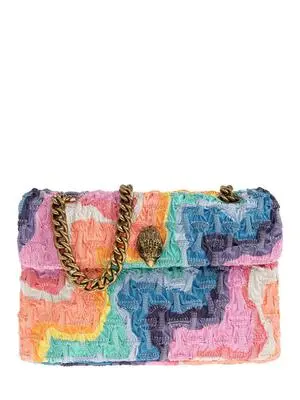 KURT GEIGER Ruched Fabric Kensington Shoulder Bag