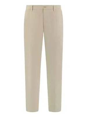 Boggi Milano Buttoned Straight-leg Trousers - Neutrals