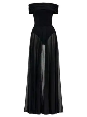 Norma Kamali Off-shoulder Maxi Dress - Black