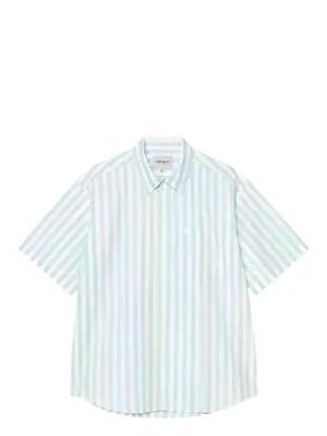 Carhartt Work In Progress S/s Royce Striped Pocket Shirt - Blue