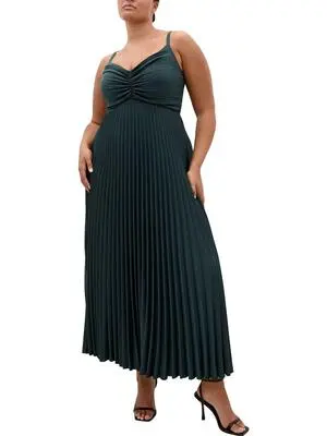 CITY CHIC Ariana Pleated A-Line Dress