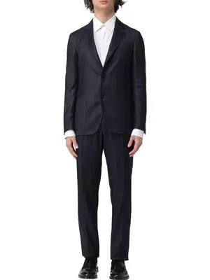 LARDINI Single-breasted Suit In Wool Blend - Blue