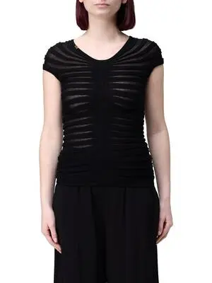 Elisabetta Franchi Ribbed Knit Top - Black