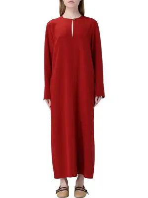 Max Mara Stretch Silk Midi Dress - Red