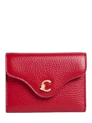 COCCINELLE Leather Wallet With Turn Lock Closure - Red