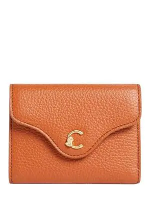 COCCINELLE Leather Wallet With Turn Lock Closure - Ruby
