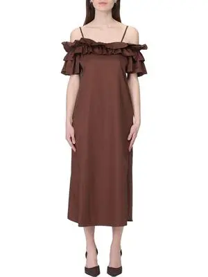 HANITA Off-the-shoulder Ruffled Dress - Ebony