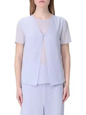 Emporio Armani Draped Sheer Top - Lilac