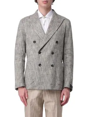 Tagliatore Double-breasted Peak Lapel Blazer - Sand