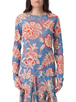 Etro Long-sleeved Printed Top - Gnawed Blue