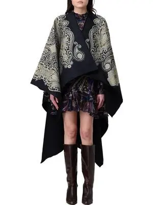 Etro Printed Cape - Black