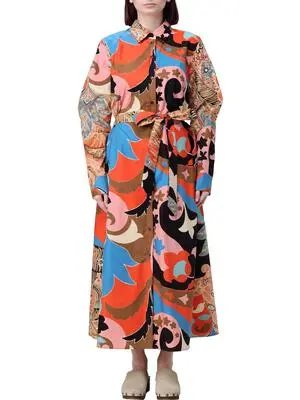 Etro Printed Cotton Poplin Midi Dress - Multicolor