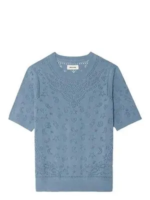 Zadig&Voltaire Dolly Short-sleeved Cotton-knit Jumper - Sixtine