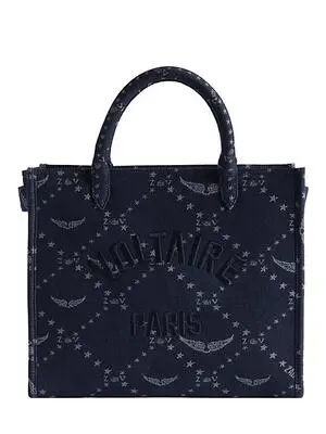 Zadig&Voltaire Angel Branded Denim Tote Bag - Silent