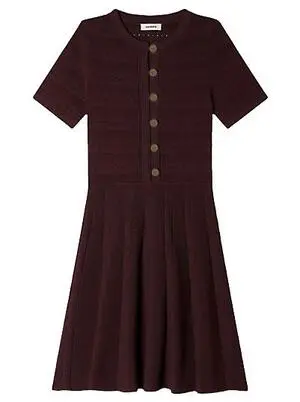 Sandro Slim-fit Knitted Mini Dress - Brown
