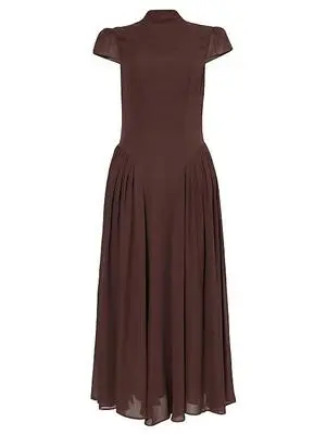 REFORMATION Maven Woven Midi Dress Mole