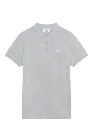 Maison Kitsuné Embroidered Polo Shirt - Grey