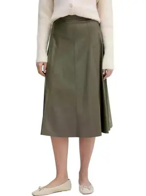 BENETTON A-line Midi Skirt - Green