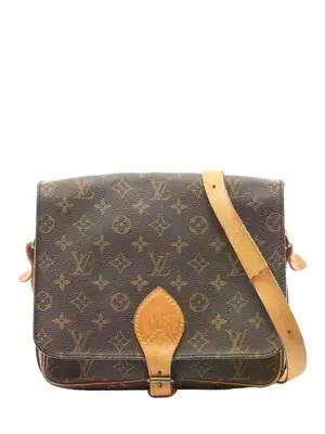 LOUIS VUITTON 1992 Gm Cartesier Monogram Shoulder Bag - Brown
