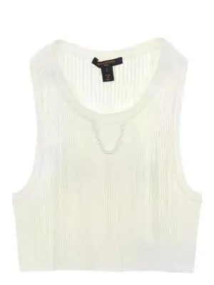 LOUIS VUITTON Ribbed Tank Top - White