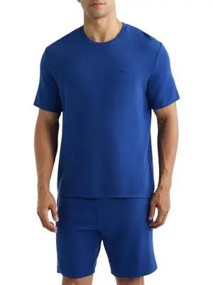 BOSS Rib Lounge T-shirt - Medium Blue