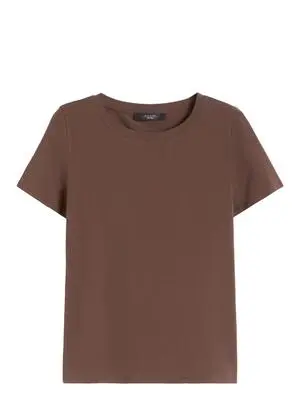 Max Mara Stretch Jersey Basic T-shirt - Chocolate