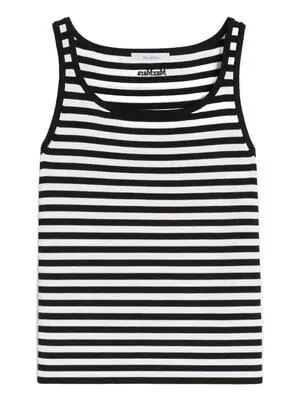 Max Mara Viscose Crêpe Yarn Sleeveless Jumper - Black