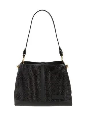 Strathberry Lana Raffia Hobo Bag - Black