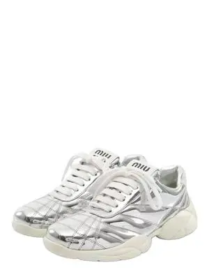 Miu Miu Metallic Sneakers - Silver
